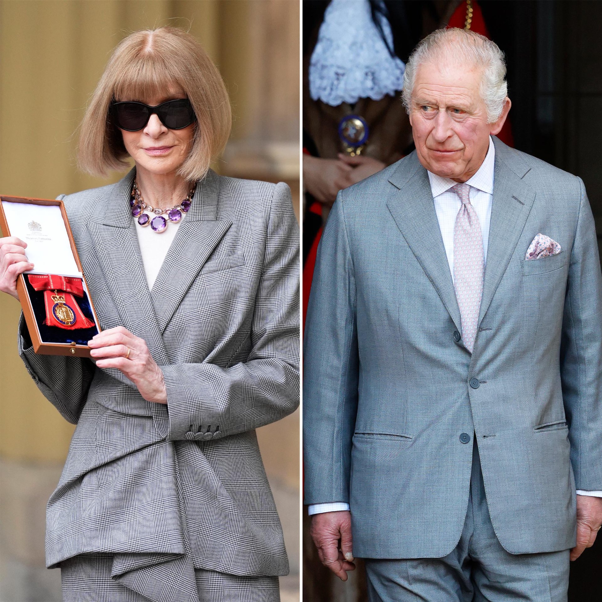 Anna Wintour Removes Sunglasses to Receive Honor From King Charles | Us ...