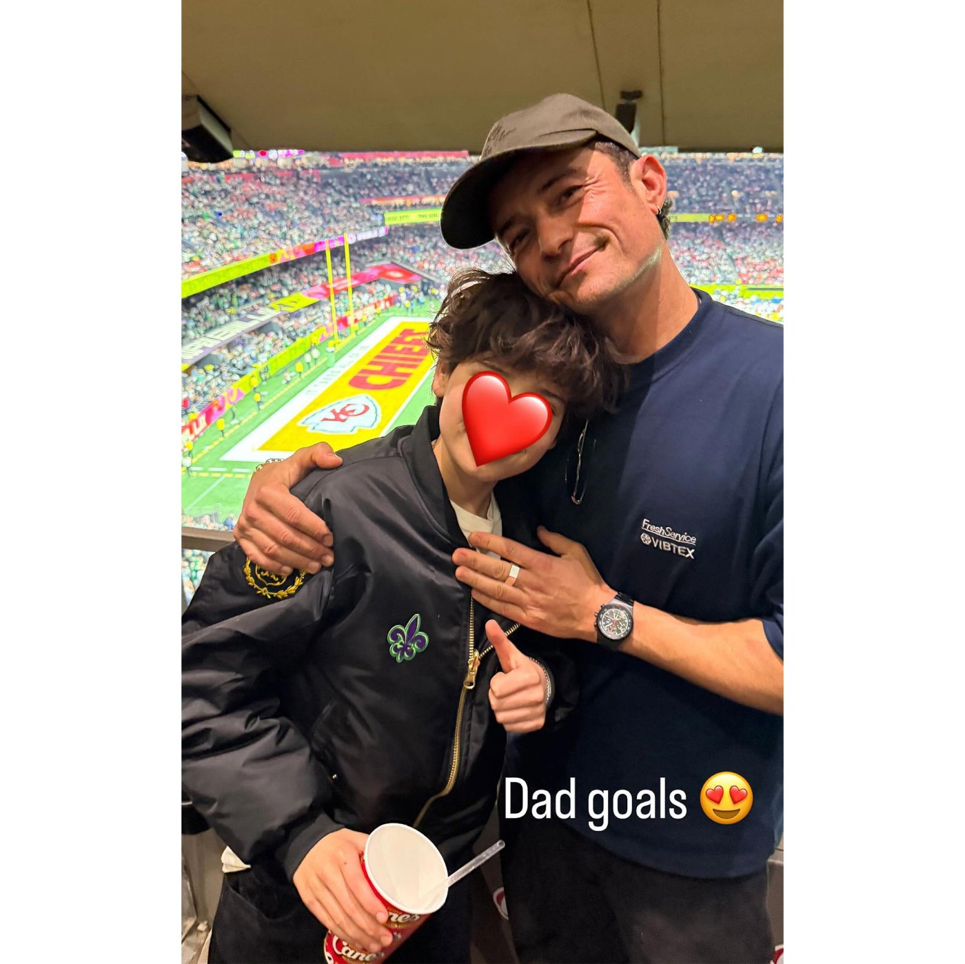 Orlando Bloom Shares Rare Photo of Son Flynn at 2025 Super Bowl | Us Weekly