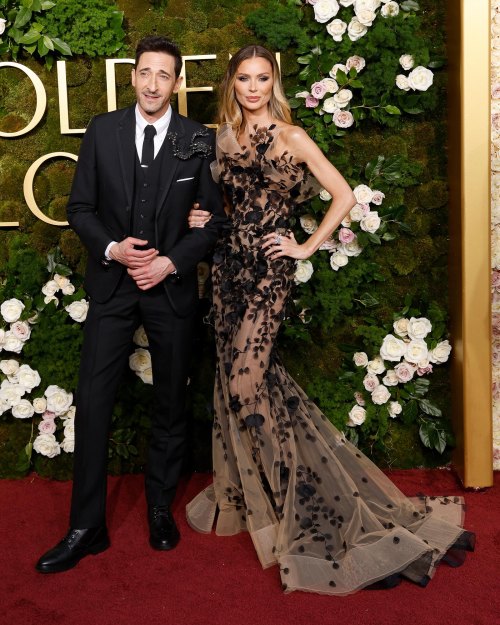 Georgina Chapman Supports Boyfriend Adrien Brody at 2025 SAG Awards ...