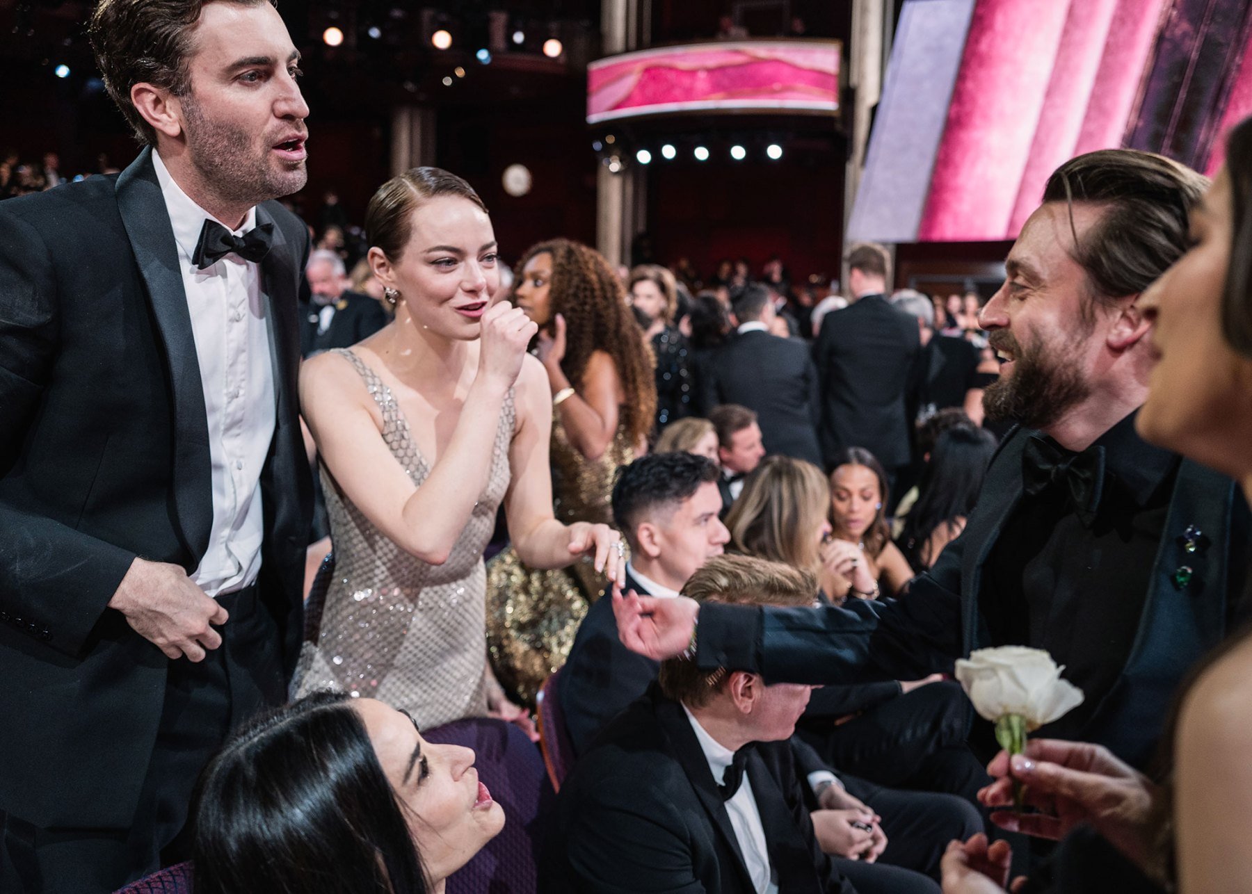 Emma Stone Hugs Ex Kieran Culkin at 2025 Oscars Afterparty | Us Weekly