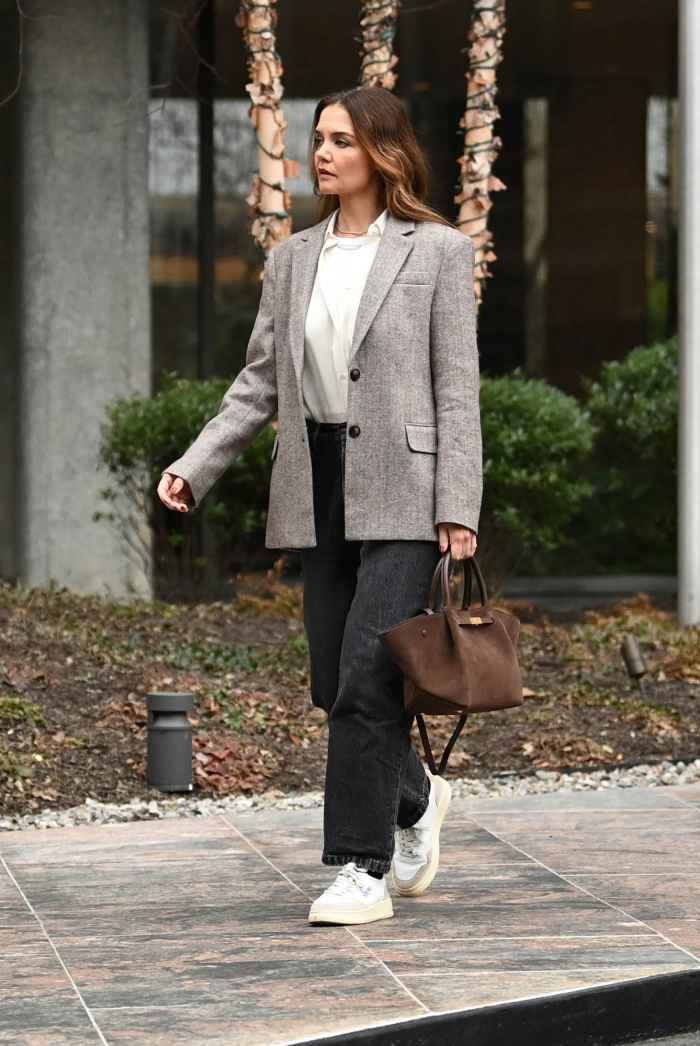 Katie Holmes Perfects the Casual Work-to-Weekend Look | Us Weekly