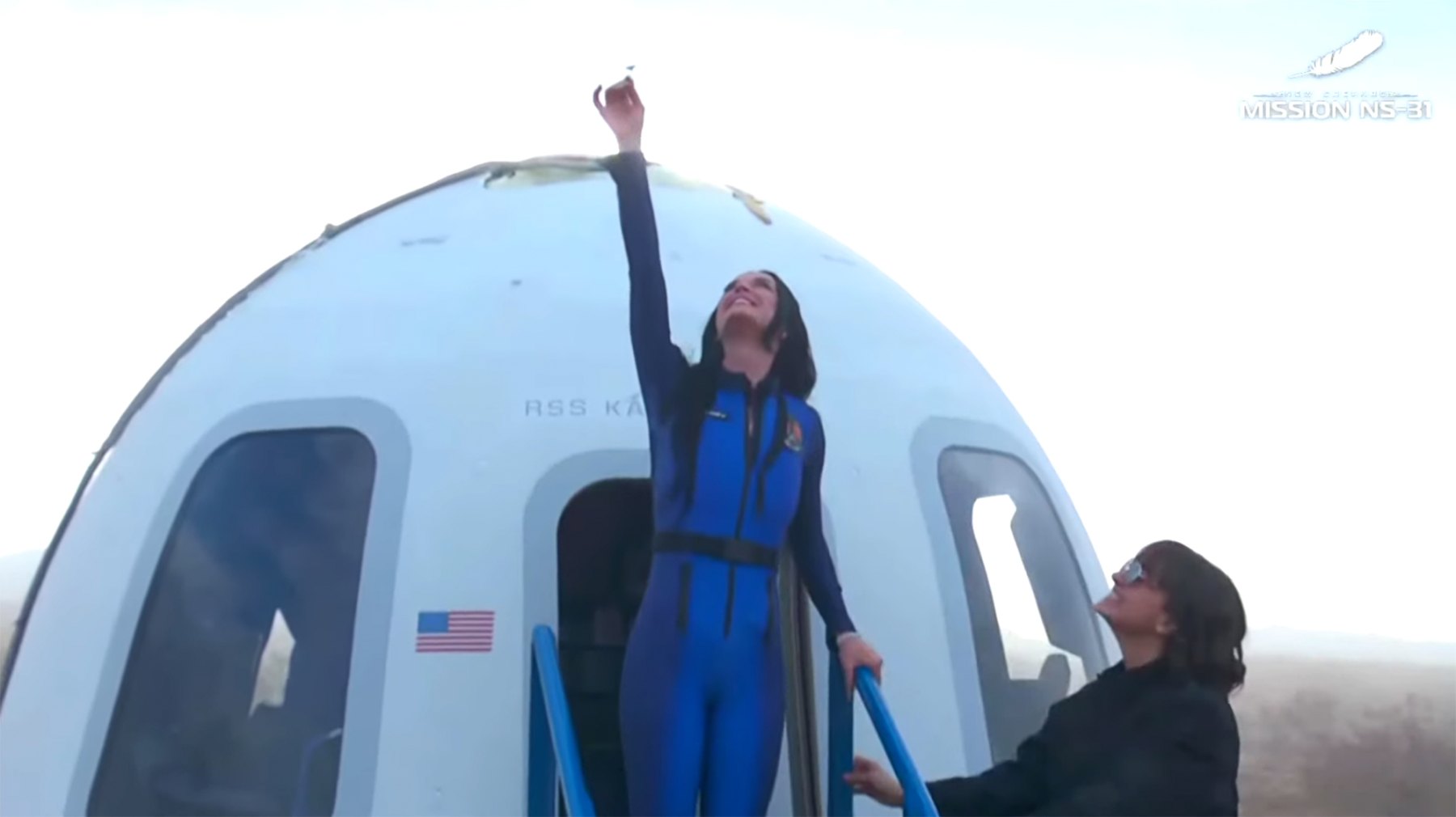 Katy Perry Kisses the Ground After Landing From Space | Us Weekly