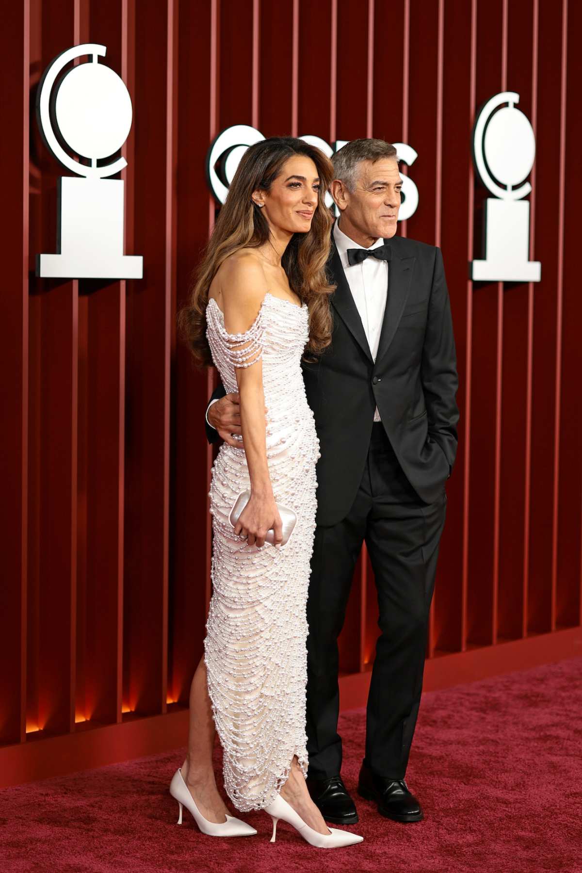 George and Amal Clooney PDA at the 2025 Tony Awards Red Carpet | Us Weekly