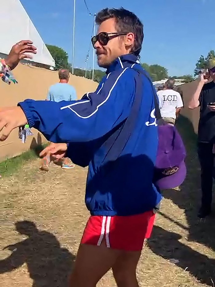 Harry Styles Spotted Kissing Mystery Woman at Glastonbury Festival | Us ...