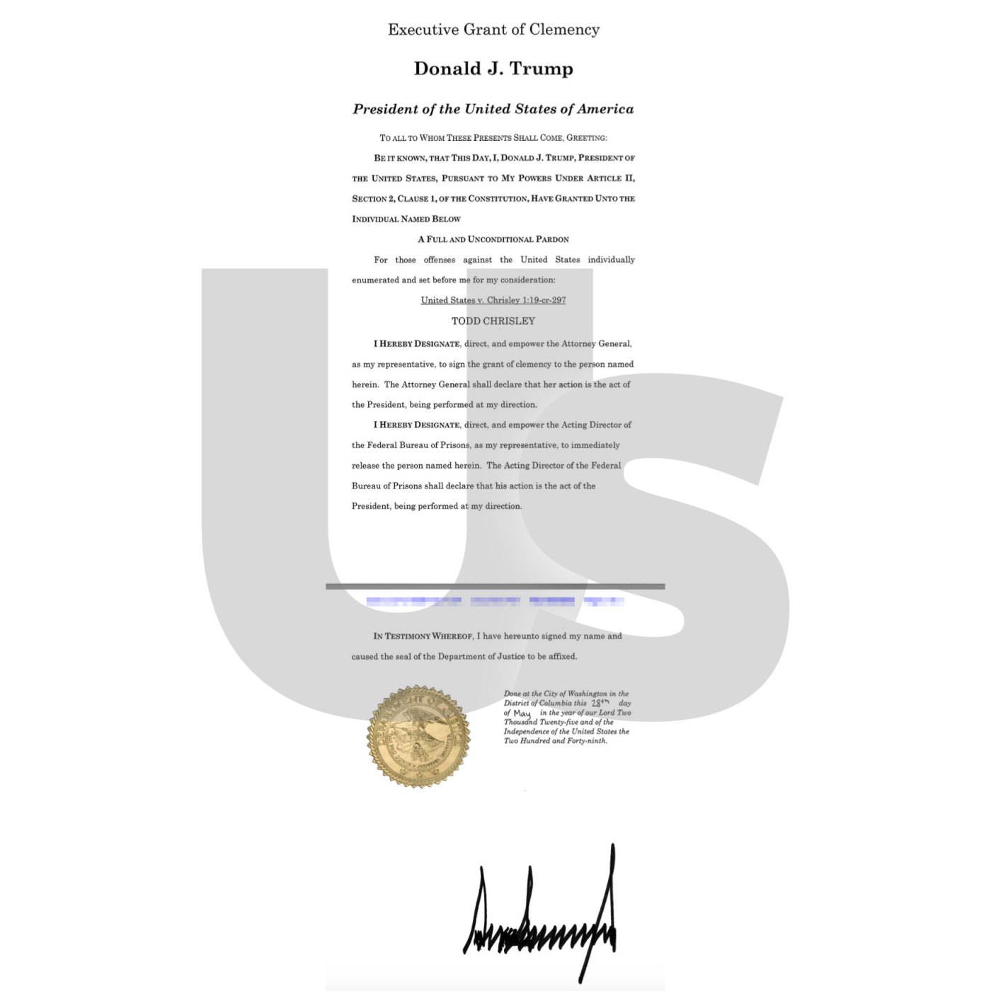Read Todd and Julie Chrisley’s Official Pardon Signed by Trump | Us Weekly