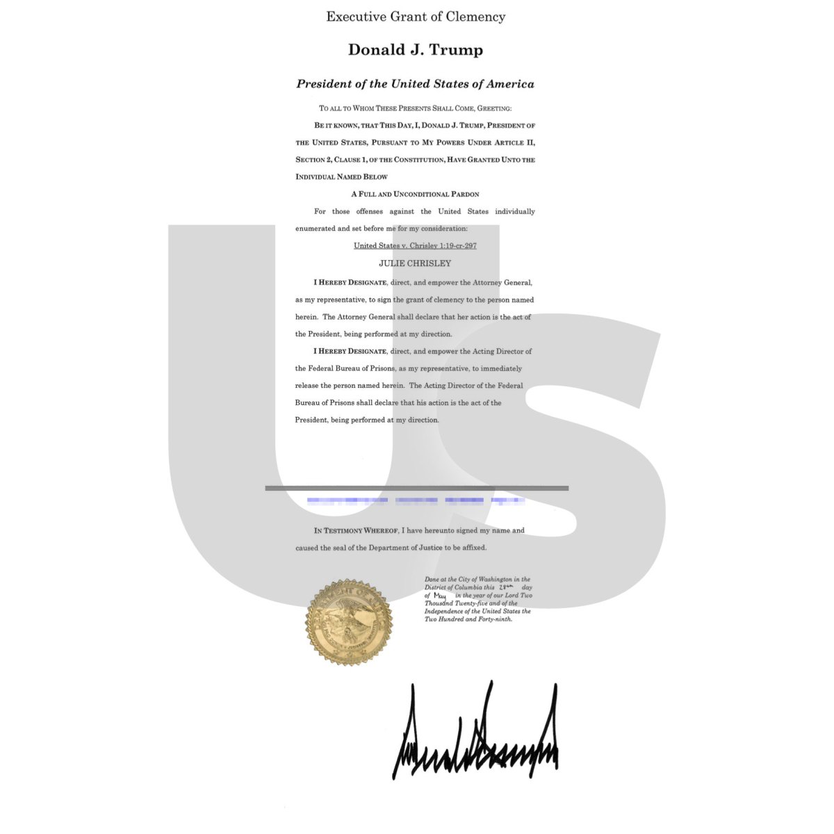 Read Todd and Julie Chrisley’s Official Pardon Signed by Trump | Us Weekly