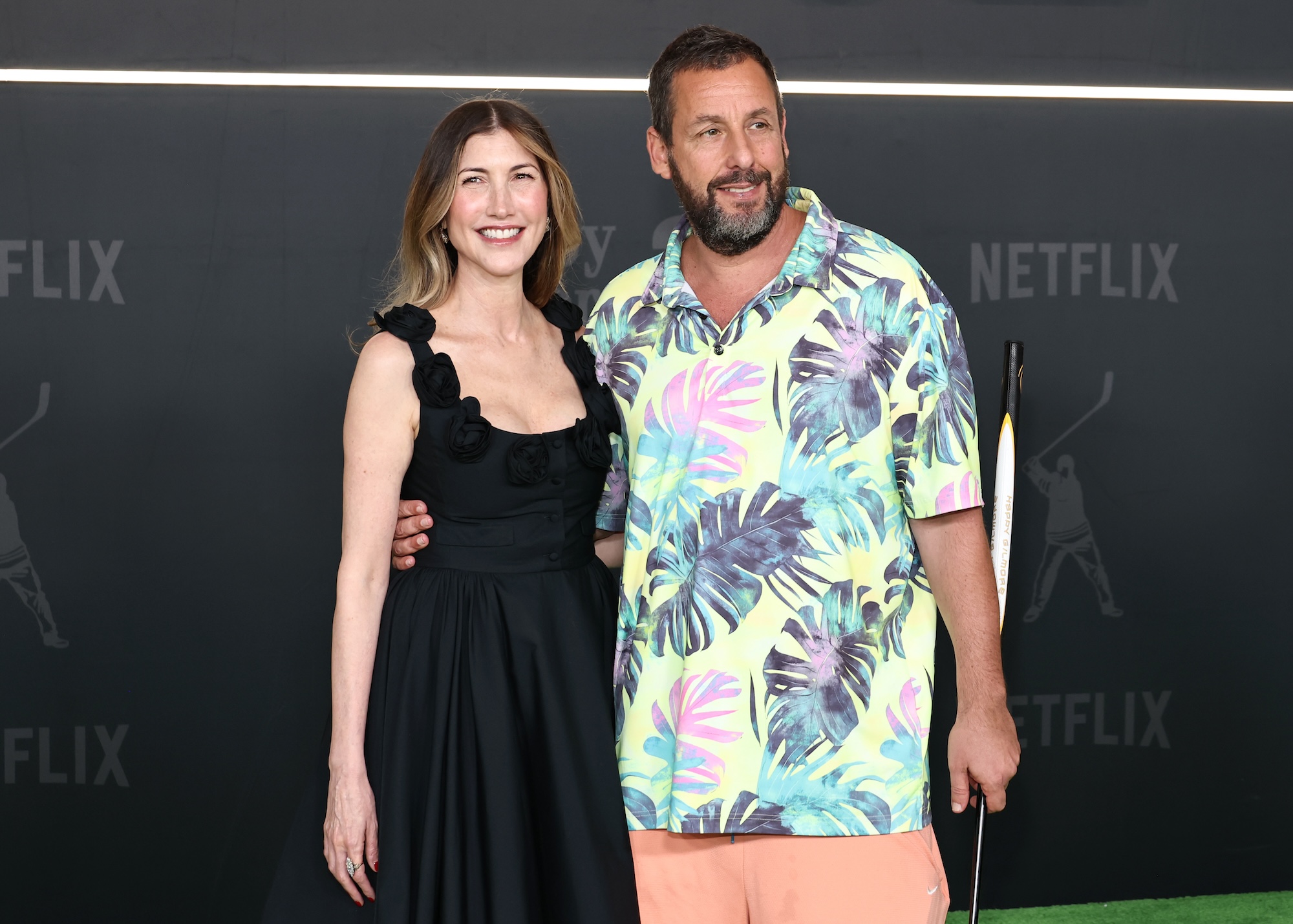 Adam Sandler Kisses Wife Jackie at Happy Gilmore 2 Premiere | Us Weekly