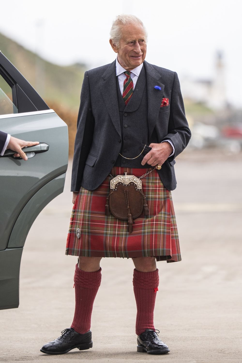 King Charles Rocks a Red Kilt in Scotland: See His Look | Us Weekly