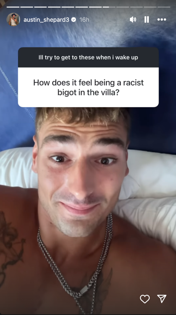 Love Island USA's Austin Shepard Addresses Racism Controversy | Us Weekly