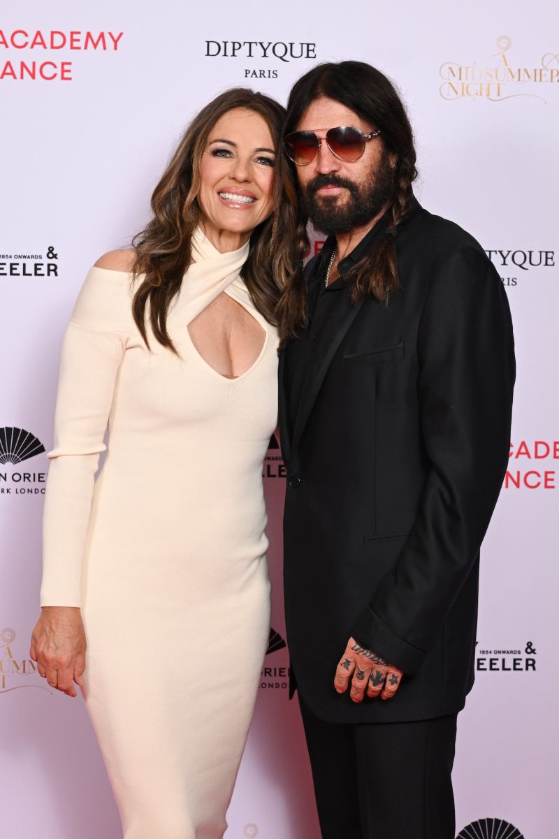 Billy Ray Cyrus and Elizabeth Hurley Pack on PDA for His 64th Birthday ...