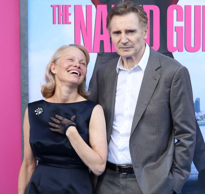 Pamela Anderson Says It's Hard Not to Fall for Liam Neeson | Us Weekly