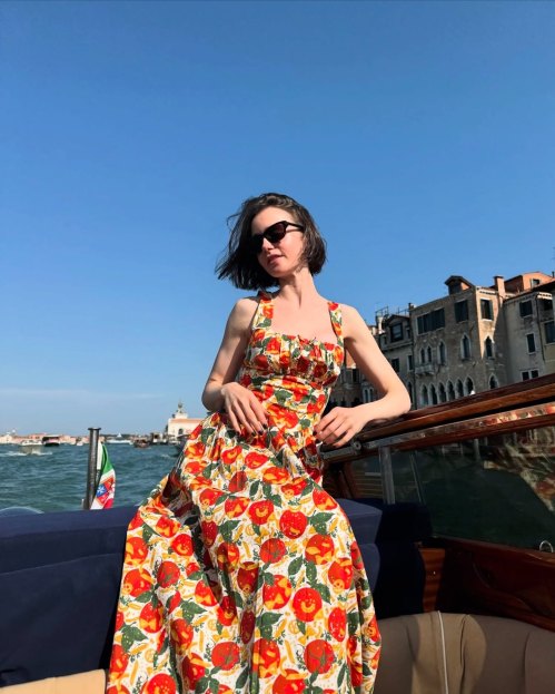 Emily in Paris' Lily Collins Wears Whimsical Looks in Venice | Us Weekly