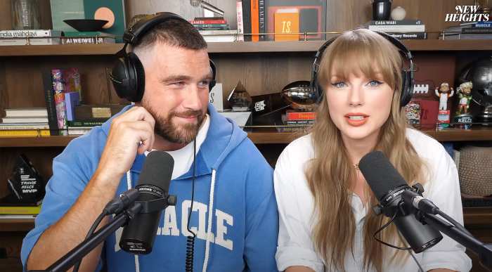 New Heights' BTS Video of Taylor Swift and Travis Kelce Before Podcast ...