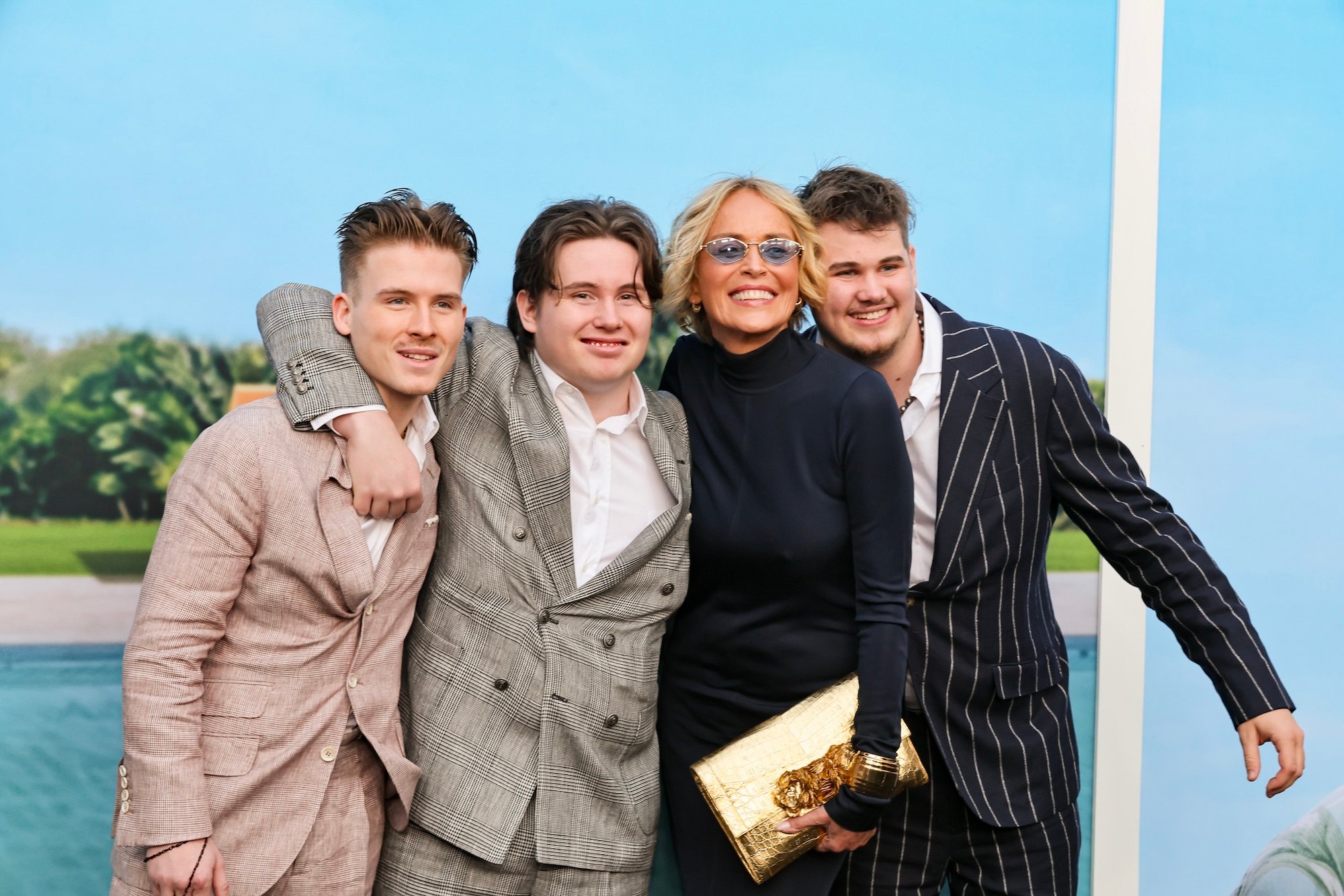 Sharon Stone Attends Nobody 2 Premiere With 3 Sons in L.A. | Us Weekly