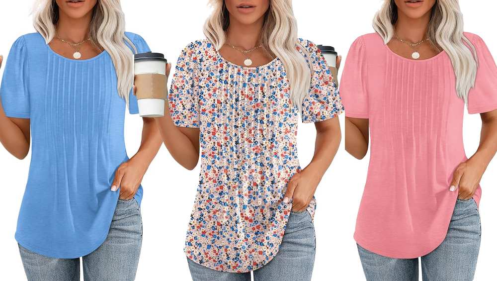 17 Pleated Tops That Cleverly Slim the Midsection — From $8 | Us Weekly