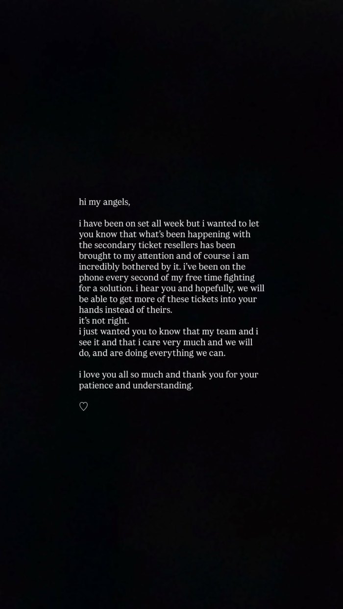 Ariana Grande Addresses 'Eternal Sunshine Tour' Resale Ticket Drama ...