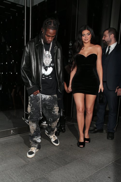 Kim Kardashian Celebrates Skims x Nike With Kylie Jenner's Ex-Travis ...