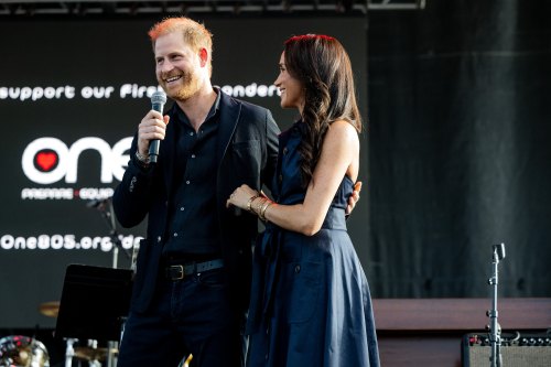 Meghan Markle Stuns in Navy Halter Dress During Prince Harry Outing ...