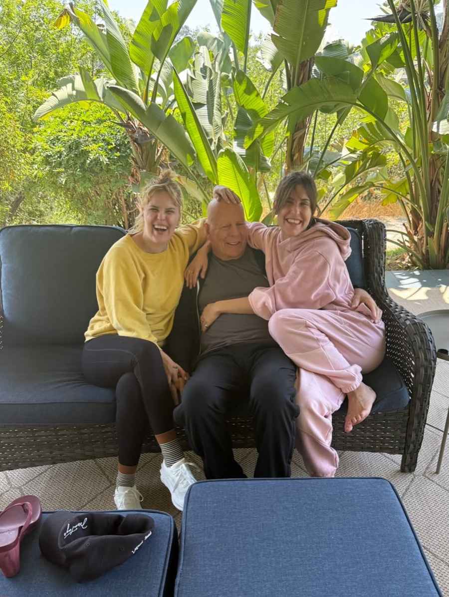 Bruce Willis Laughs With Daughters Tallulah and Scout in Rare Family ...