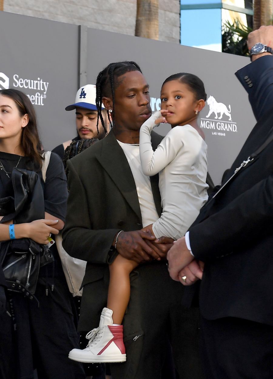 Travis Scott Brings Daughter Stormi and Kanye West On Stage | Us Weekly