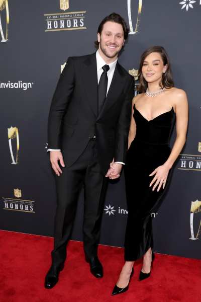 Josh Allen Cuddles Up With Hailee Steinfeld at Jersey Retirement ...