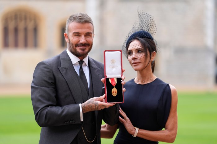 David Beckham Knighted by King Charles With Wife Victoria By His Side ...