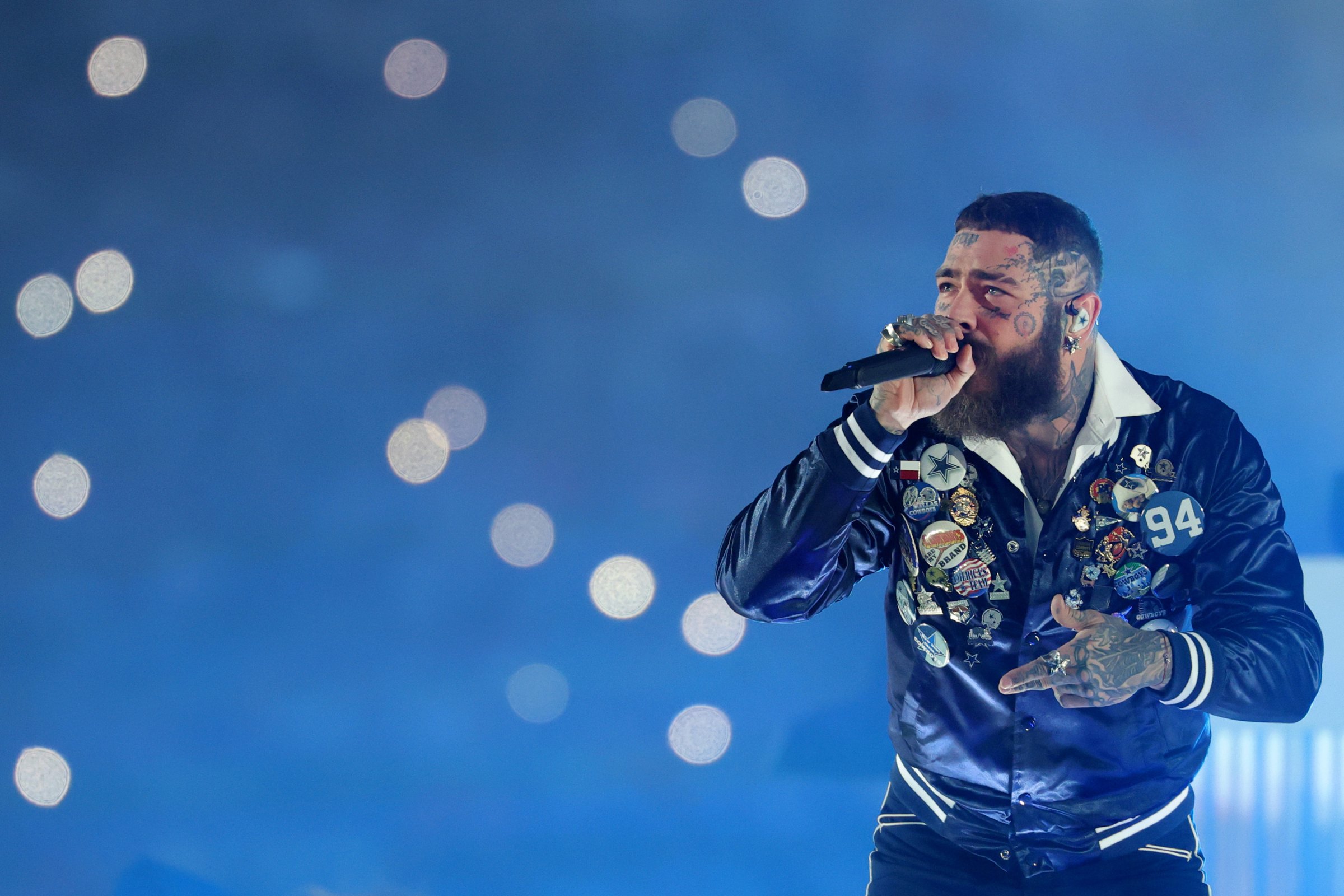 Post Malone Honors Marshawn Kneeland in Halftime Show | Us Weekly