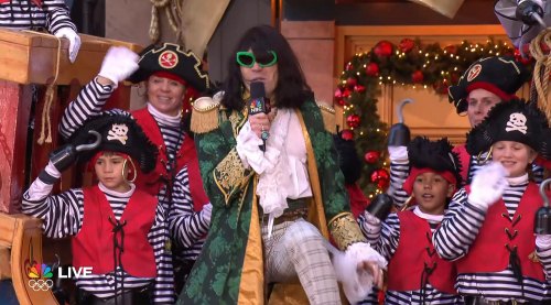 Mr. Fantasy Gyrates on Pirate Float During 2025 Thanksgiving Parade ...