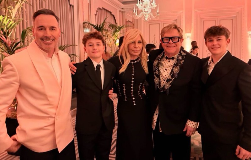 Elton John and David Furnish Share Rare Photo With Sons Zachary and ...