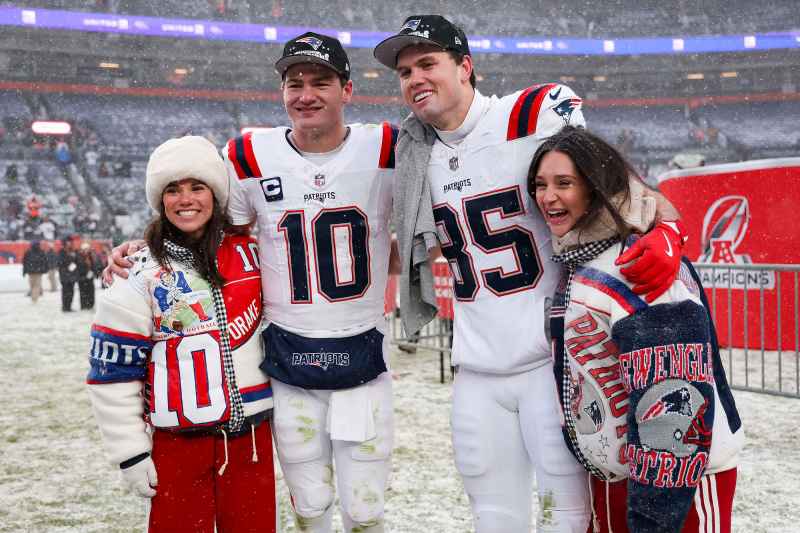 Patriots QB Drake Maye Called Out for Body Language With Wife Ann After ...