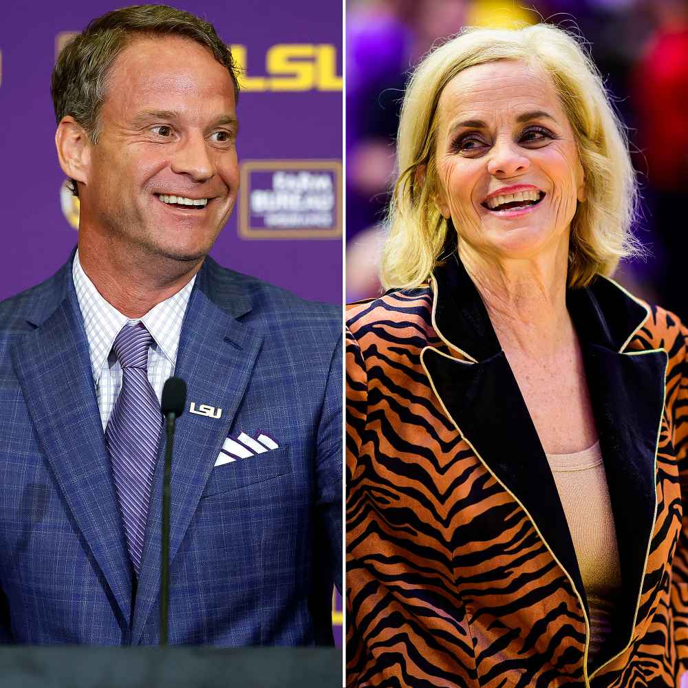 Lane Kiffin Holds Hands With LSU's Kim Mulkey as Ole Miss Plays in ...