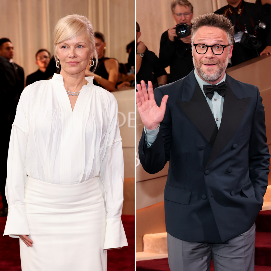 Pamela Anderson on 2026 Golden Globes Run-In With Pam and Tommy's Seth ...