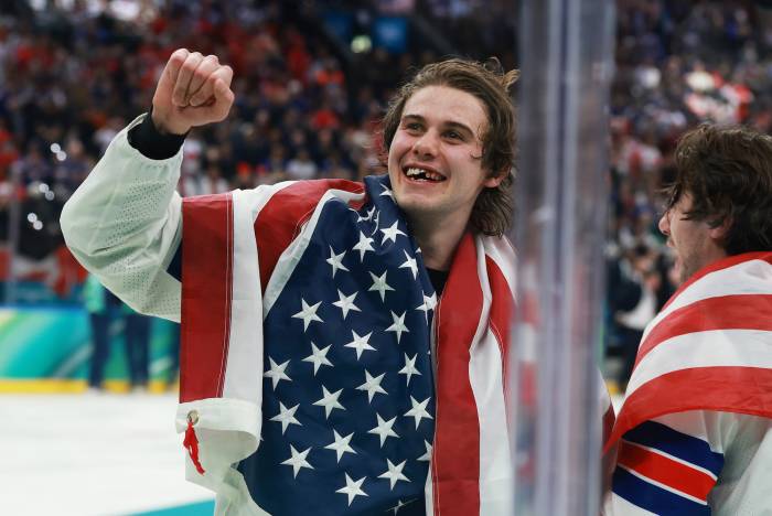 Jack Hughes Preaches Patriotism After Scoring OT Goal With Missing ...
