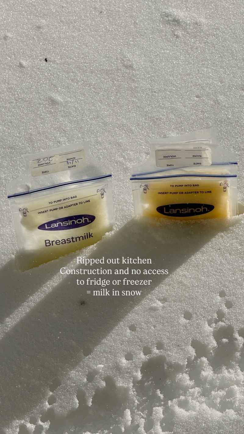 Influencer Nara Smith Is Storing Her Breastmilk Outside in the Snow ...