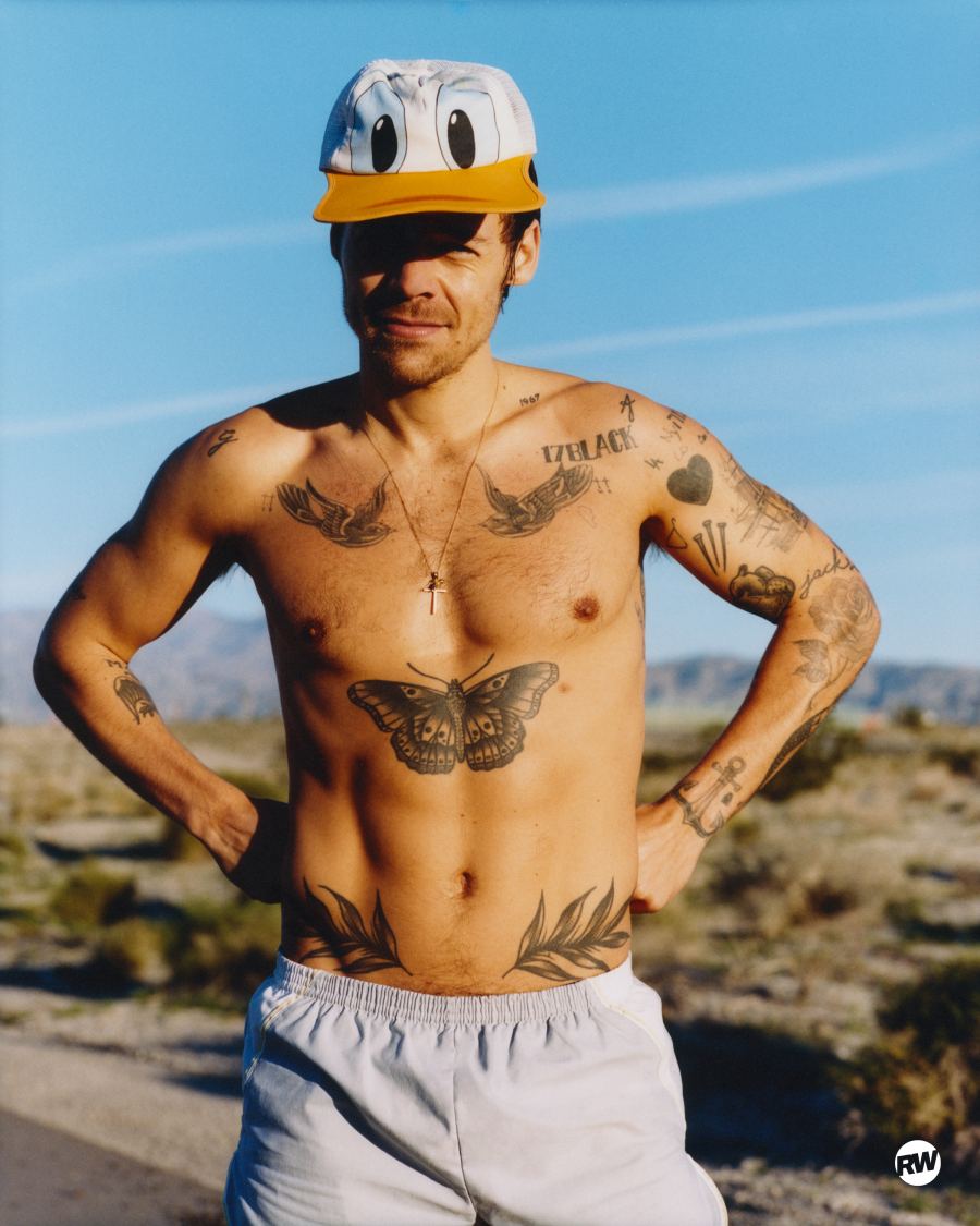 Harry Styles Goes Shirtless for Runner's World, Talks Marathon | Us Weekly