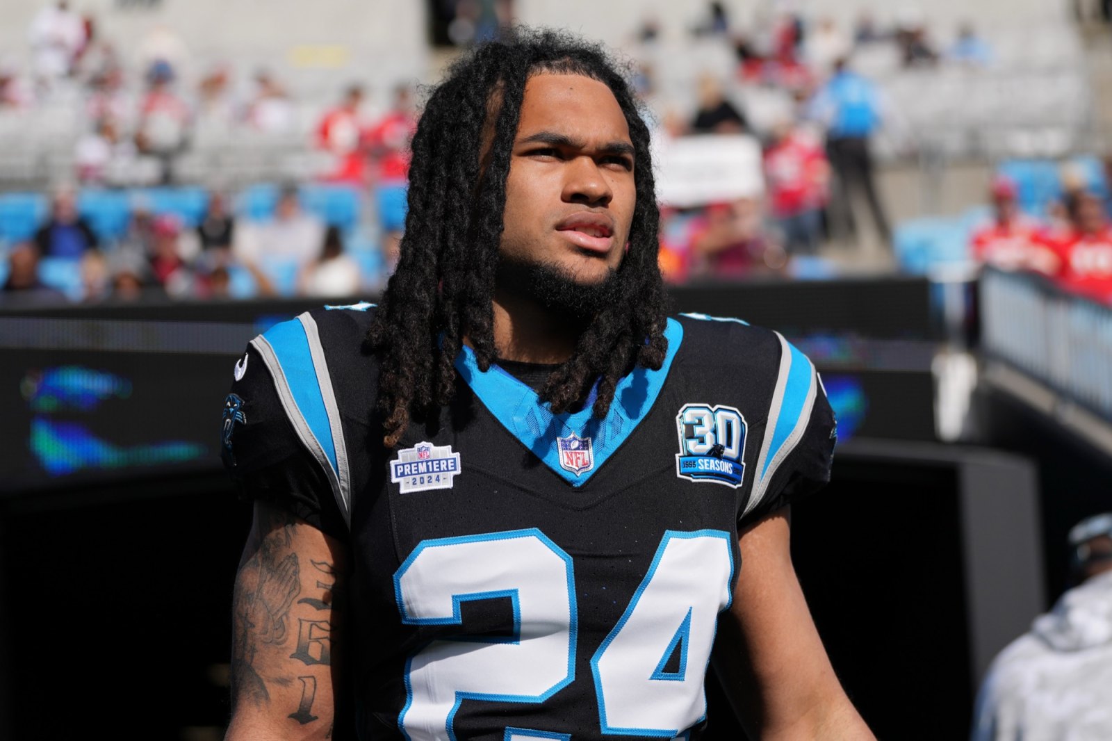 NFL's Jonathon Brooks Baptized After Dad's Death, ACL Tears