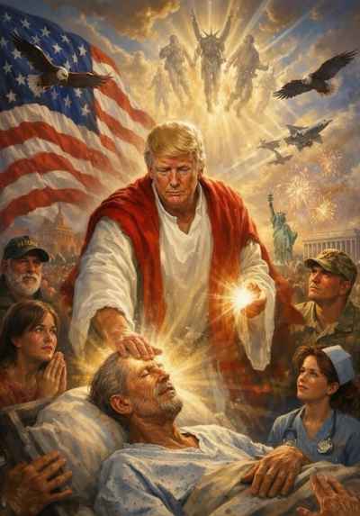 Donald Trump comparte imagen de sí mismo como Jesús: reacciones