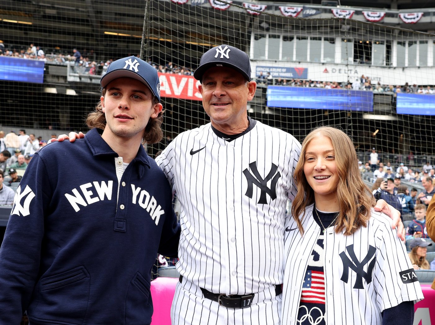 Jack Hughes Shows Off New Teeth at Yankees Opening Day