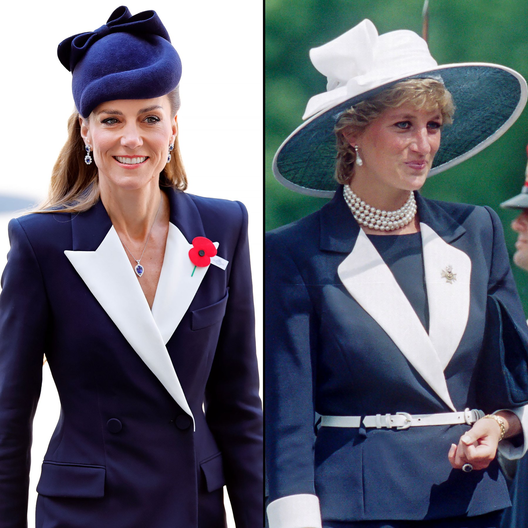 Kate Middleton Channels Princess Diana in Navy Blue Outfit