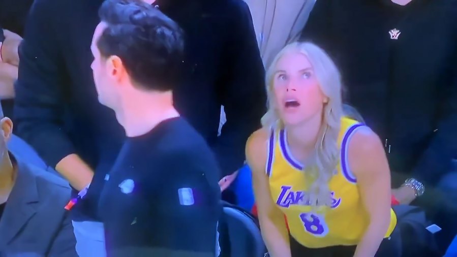 Kelly Stafford Caught Yelling at Refs During NBA Playoffs