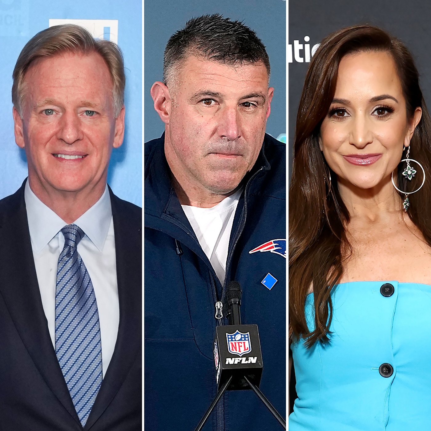 NFL's Roger Goodell Reacts to Mike Vrabel and Dianna Russini