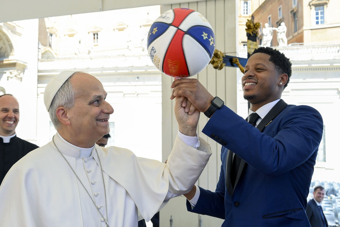 Pope Leo XIV Welcomes Harlem Globetrotters to the Vatican