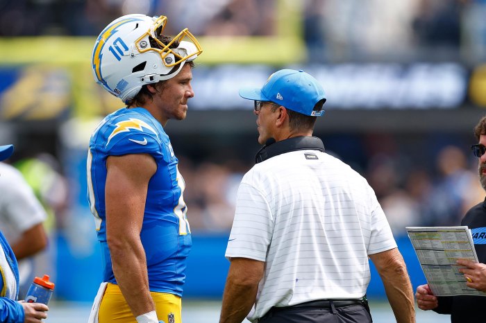 Jim Harbaugh Reacts to Justin Herbert Skipping OTAs for GF