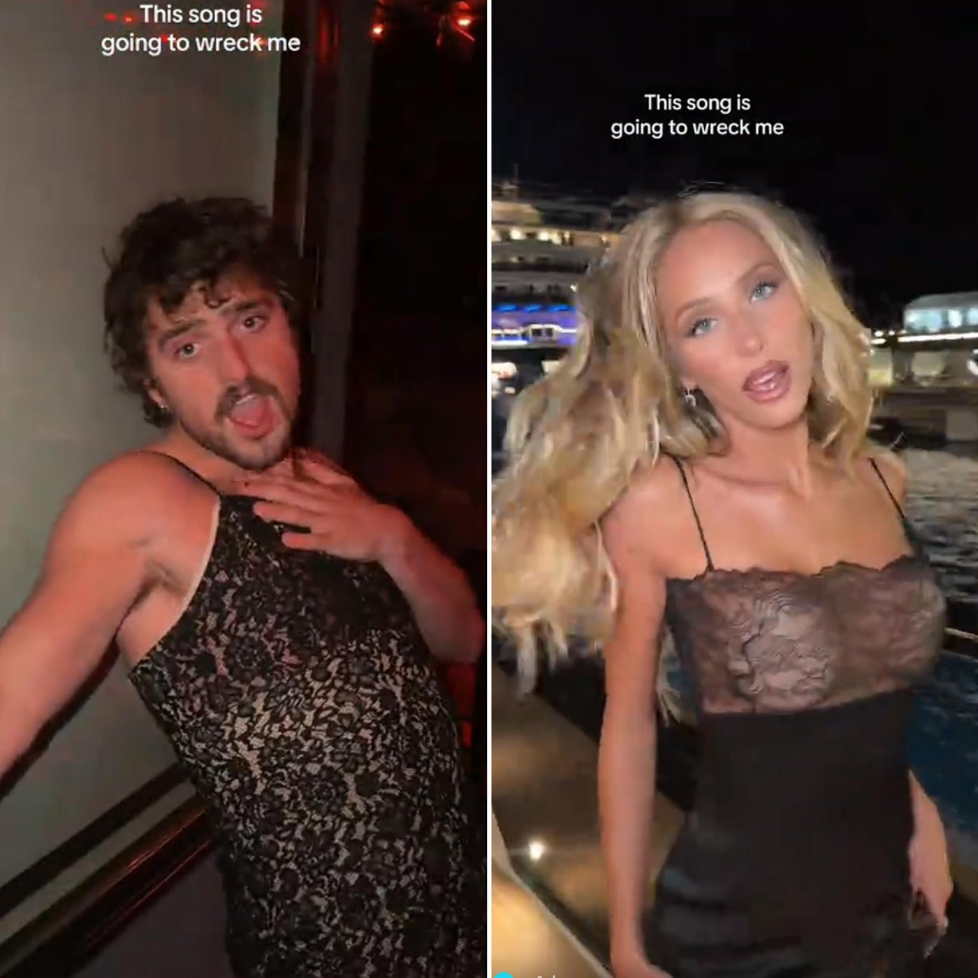 Benson Boone Channels Alix Earle in Matching Sheer Mini Dress