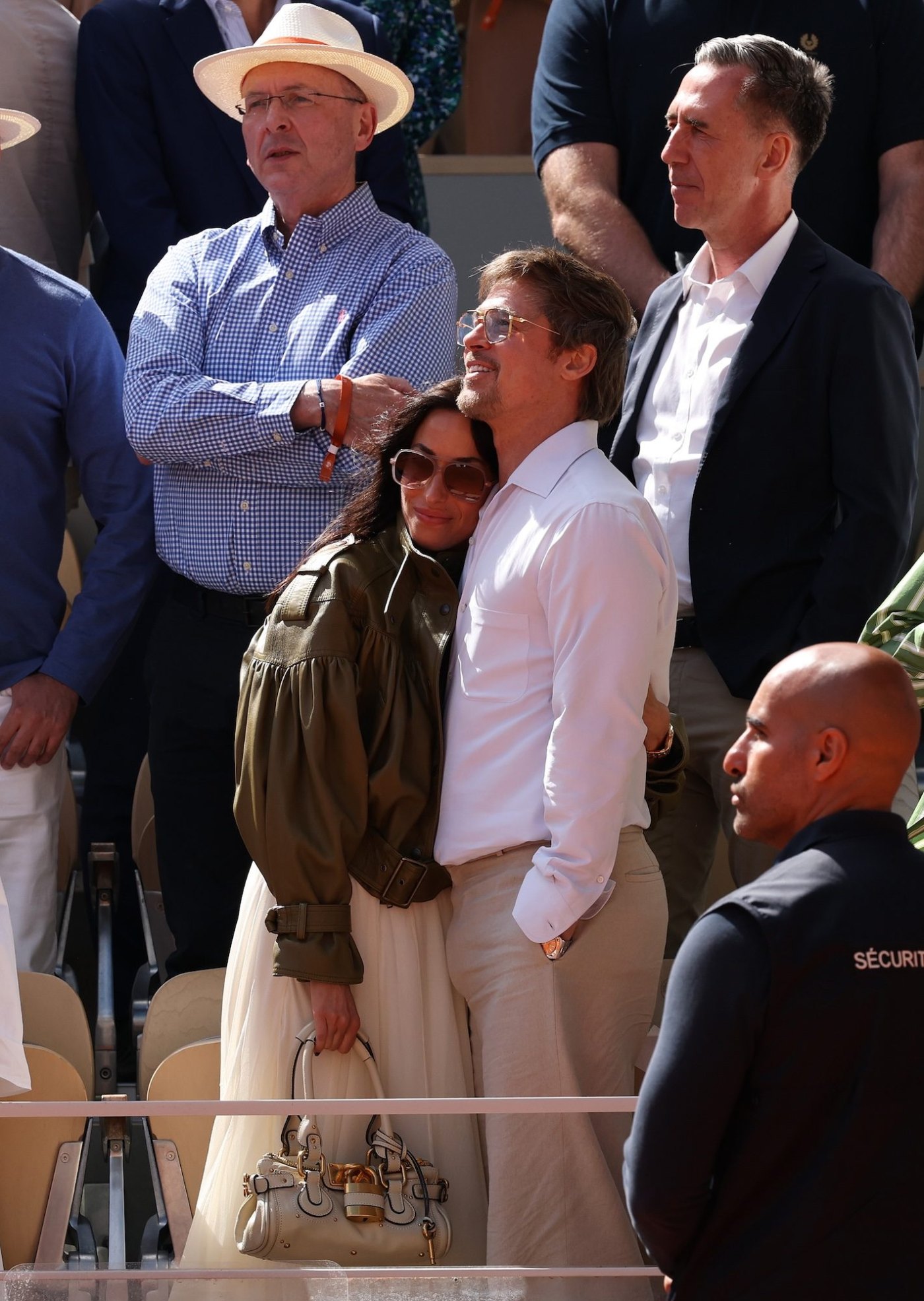 Brad Pitt and Ines de Ramon Show PDA at French Open