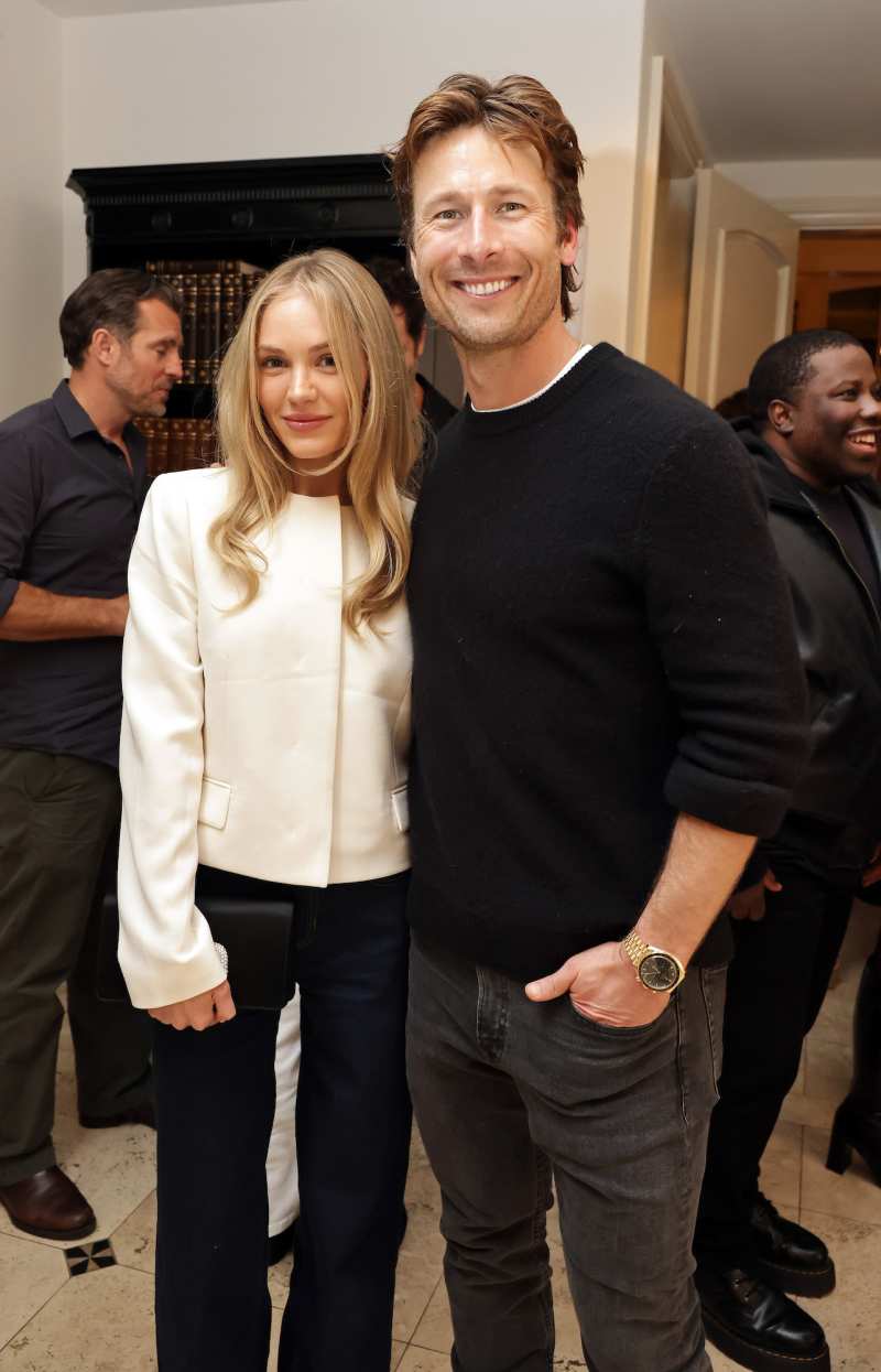 Glen Powell and Michelle Randolph Kiss Amid Casual Romance