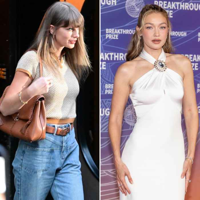 Taylor Swift Rocks BFF Gigi Hadid’s Cashmere Brand in NYC