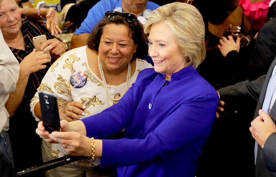Entire Crowd Turns Back on Hillary Clinton to Take Selfies | Us Weekly