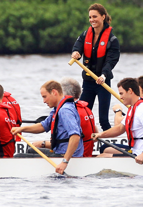 Prince William Beats Wife Kate in Dragon Boat Race