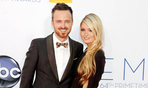 Inside Aaron Paul, Fiancee Lauren Parsekian's Romantic Emmys Night